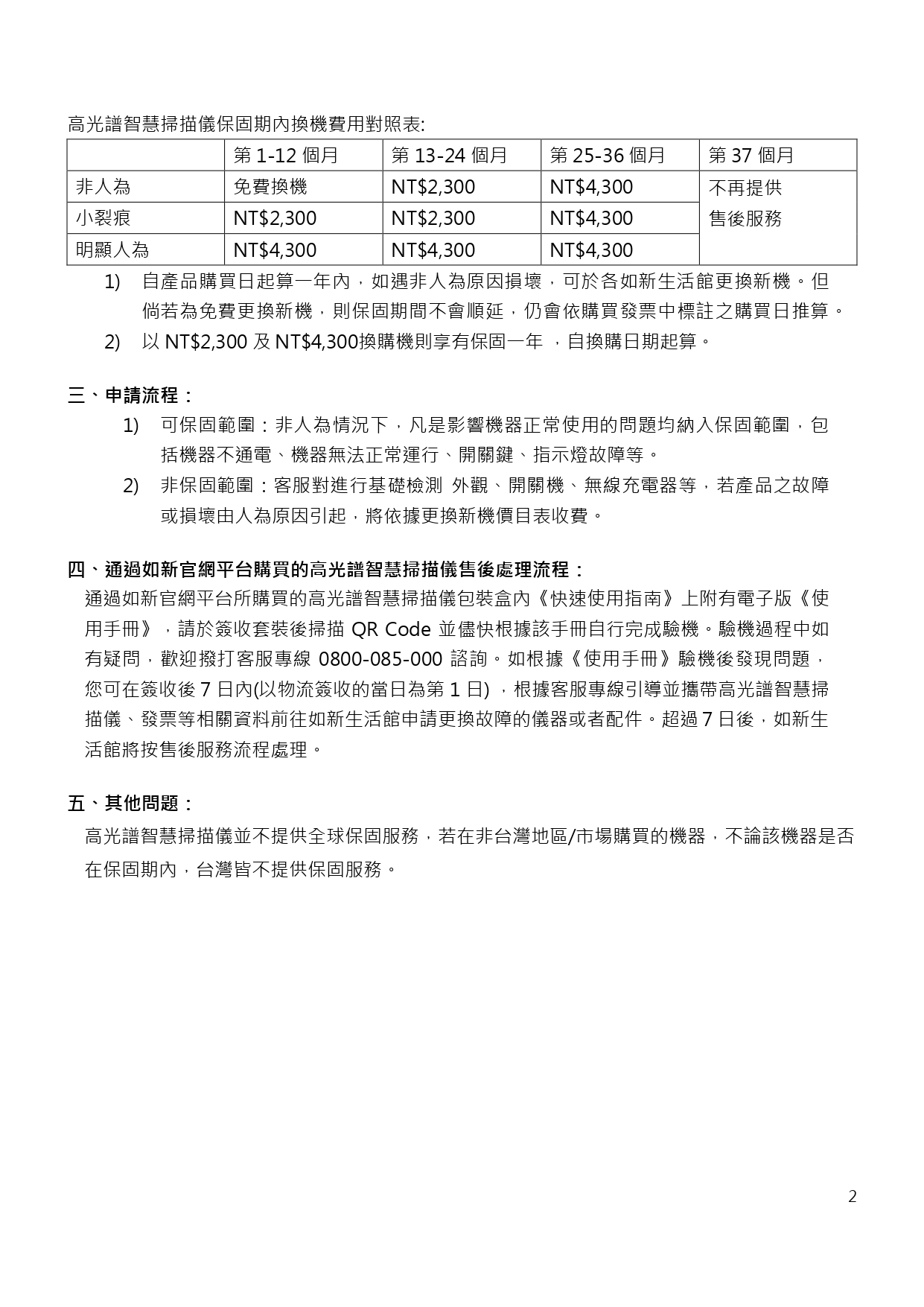 Prysm iO 售後服務細則｜NU SKIN 如新台灣